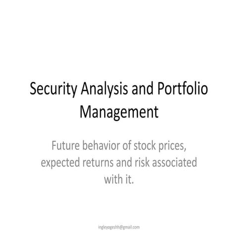 SAPM lecture 1 | PPTX