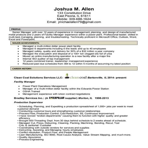 Josh Allen Resume New | DOCX