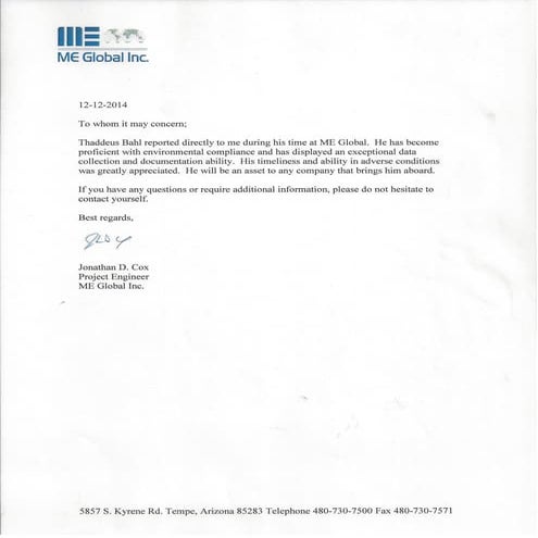 Letter of Recommendation- Jonathan Cox | PDF