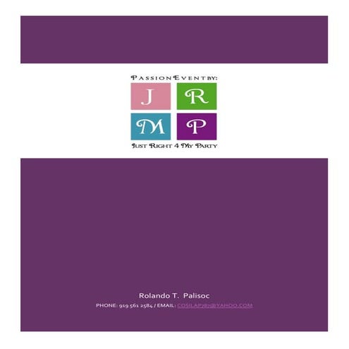 Passion Events by JRMP | PDF | Desserts and Baking | Food & Drink