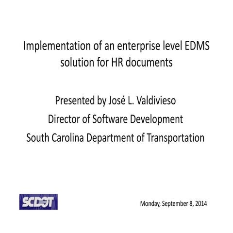 Implementation of an enterprise level EDMS solution | PDF