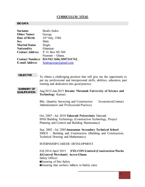 Abigail Joseph Jimmy CV | PDF