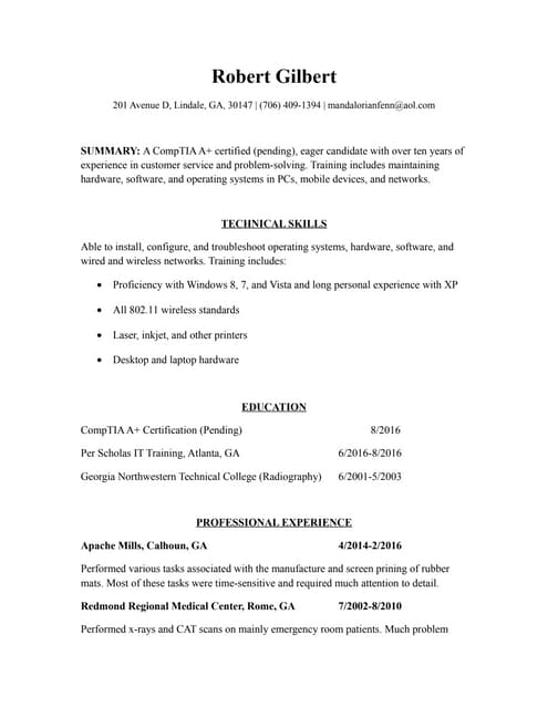 Anthony Resume | PDF