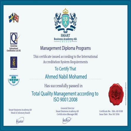 TQM-Certificate | PPT