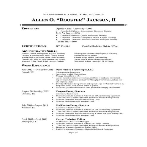 Corey Coleman resume 2013 | DOCX