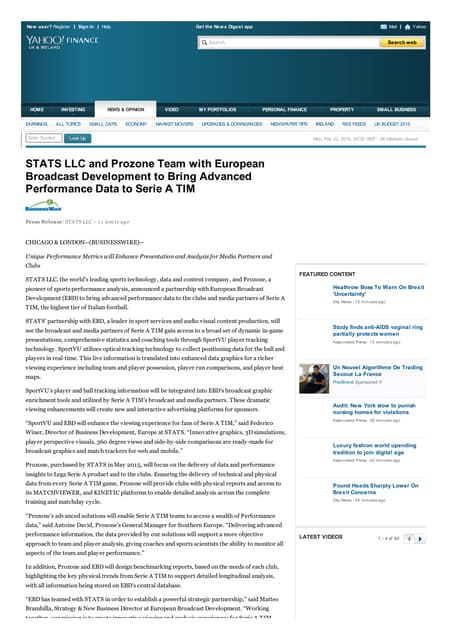 KoraStats Company Profile | PPTX