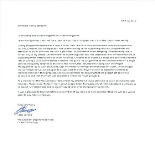 Reference Letter | PDF