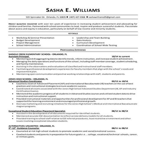 Davia Ramgeet-Robinson's CV (Oct 2015) | DOC