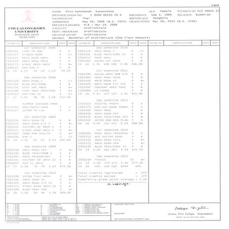 Bachelor_Transcript | PDF