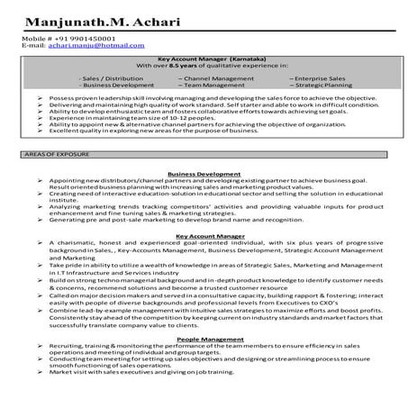 Manju CV | DOCX | Sales | Business