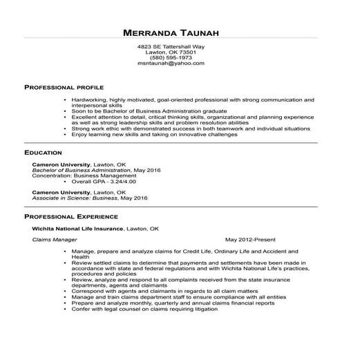 Resume | RTF