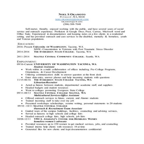 Resume 2016 Update | PDF