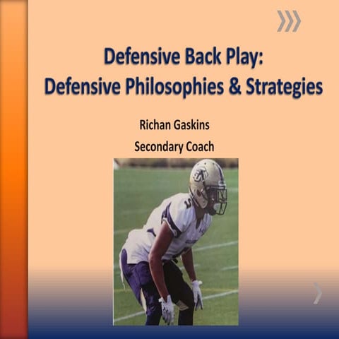 Defensive Back Play (GU | PPTX | American Football | Sports