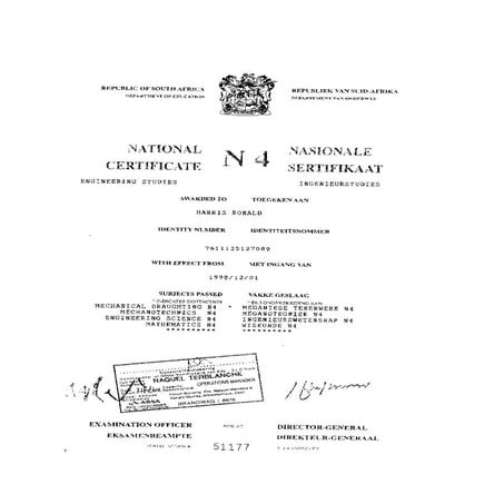N4 Certificate | DOCX