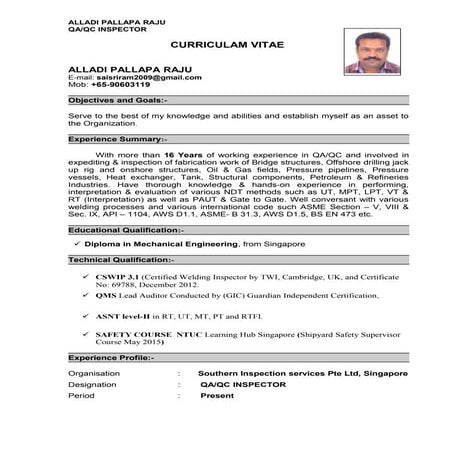RAJU CV | DOC