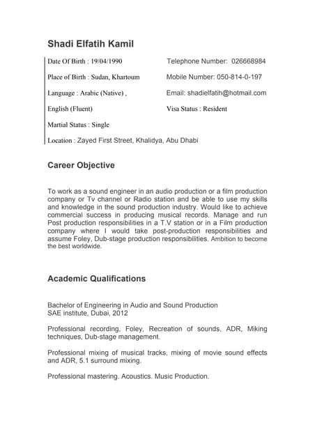 Cv taha media | PDF | Audio Production | Content Production