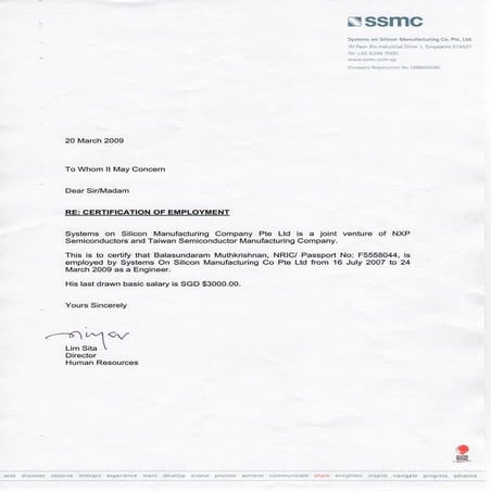 SSMC Experience | PDF