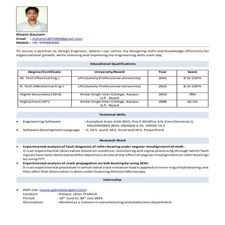 Nishant CV New Format Edited | PDF