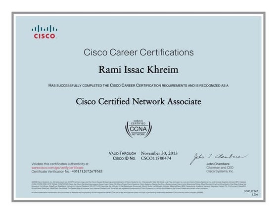 CCNA Certificate | PPT