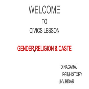 Gender Religion And Caste | PPTX