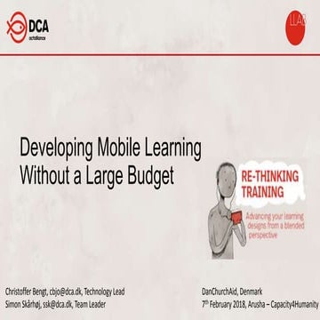 Developing Mobile Learning Without a Large Budget | PPTX