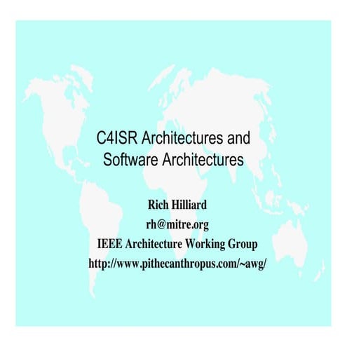 C4ISR architectures and software architectures | PDF