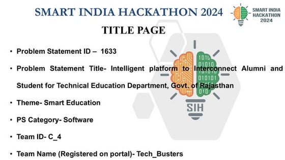 SIH_FINAL.PPT. for idea presentation at college levelpptx | PPTX | Computer Software and ...