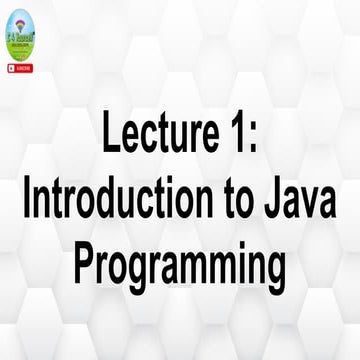 JAVA Programming Lecture 1 C 4 Yourself.pptx