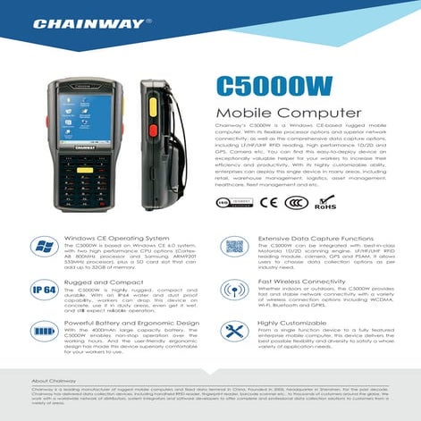 Chainway C5000W Mobile Computer | PDF