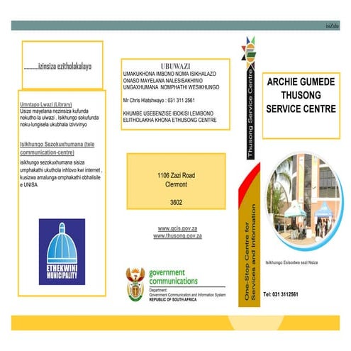 ARCHIE GUMEDE Thusong Leaflet isiZulu updated | PDF