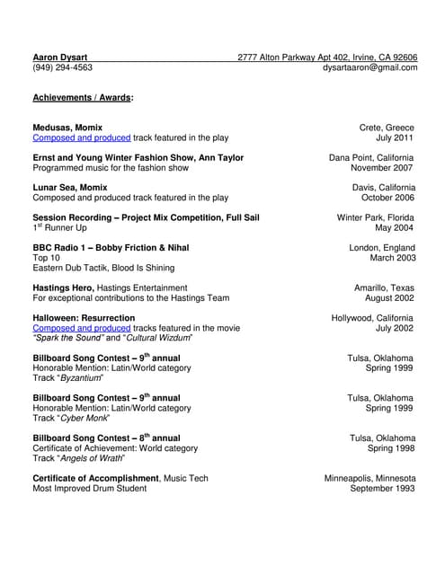 Aaron Dysart presentations
