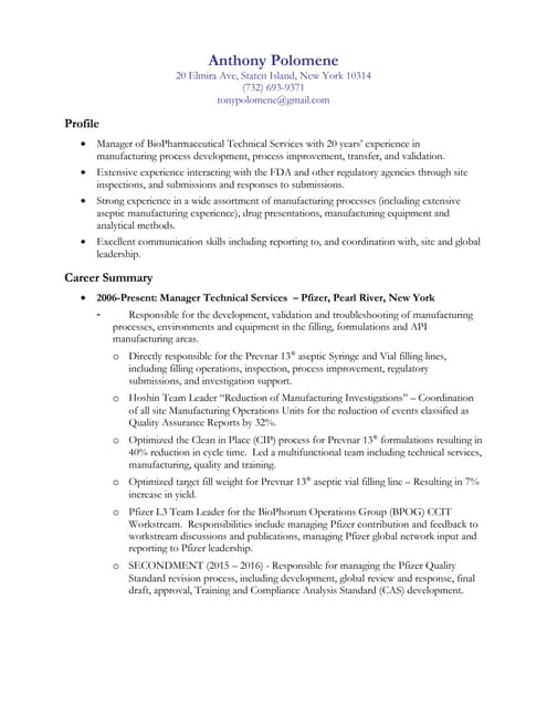 Resume Anna Molina 2016 | PDF