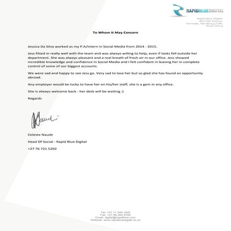 Mindy Reference Letter | DOCX