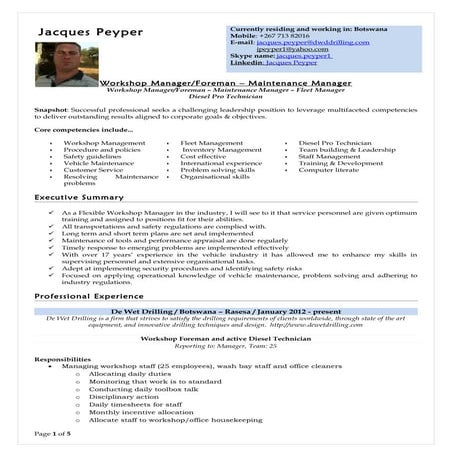 Resume - Jacques Peyper | DOC