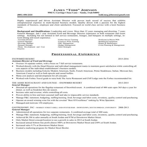 Todd Johnson Resume | DOC