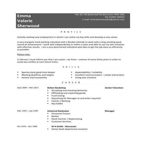 Cv administrator | DOCX