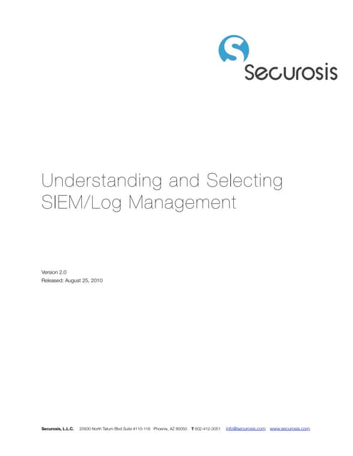 SIEM presentation final | PPTX