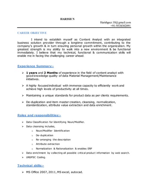 Harish N presentations