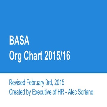 BASA Org Chart | PPTX | Events