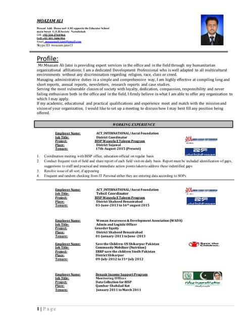 sabir updated c.v | DOCX | Parenting | Family and Relationships