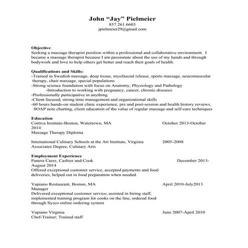 John Pielmeier Resume-1 | PDF