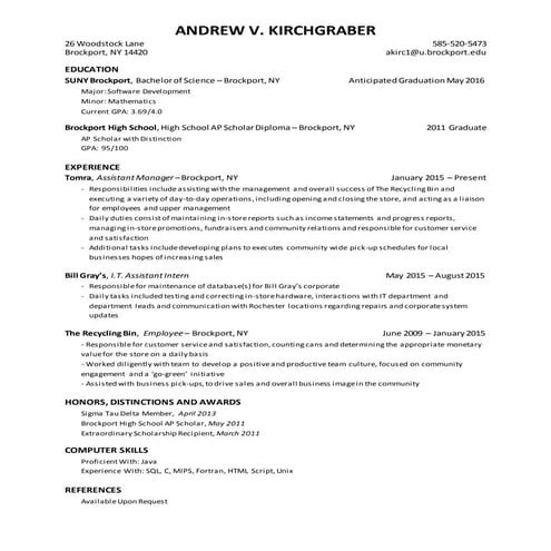 Adam Michael Sacks - Resume | PDF
