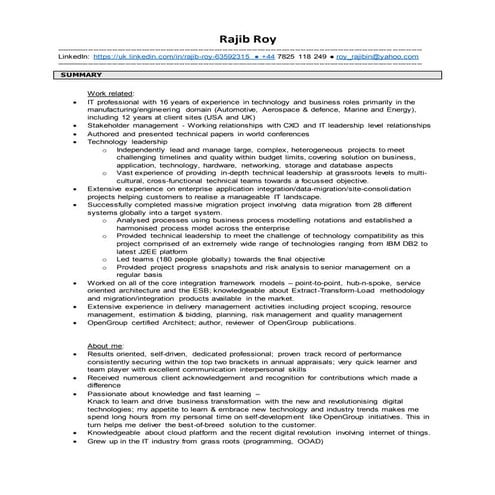 Rajib Roy -My CV | DOCX