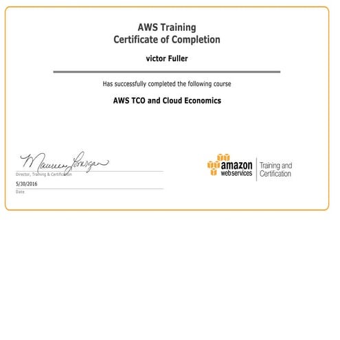 AWS Business Professional Certificate | PDF