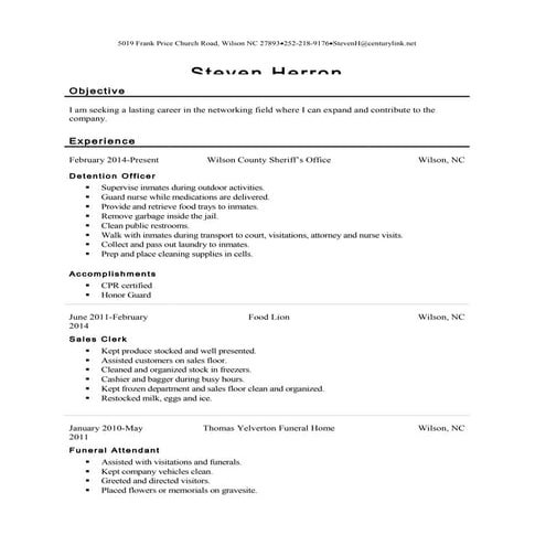 Resume | RTF