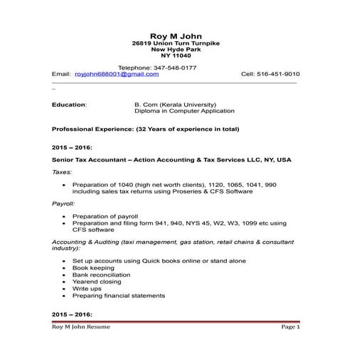 Roy Resume | DOC
