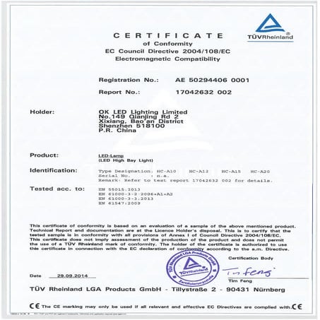 HiCloud CE EMC Certificate | PDF