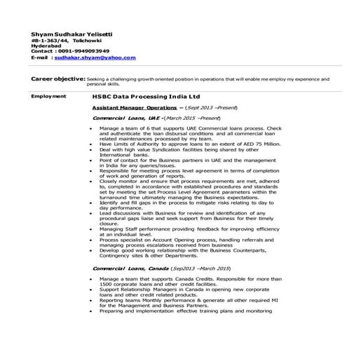 Shyam CV 2015 Draft | DOCX