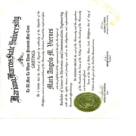 MMSU BSECE Diploma | PDF