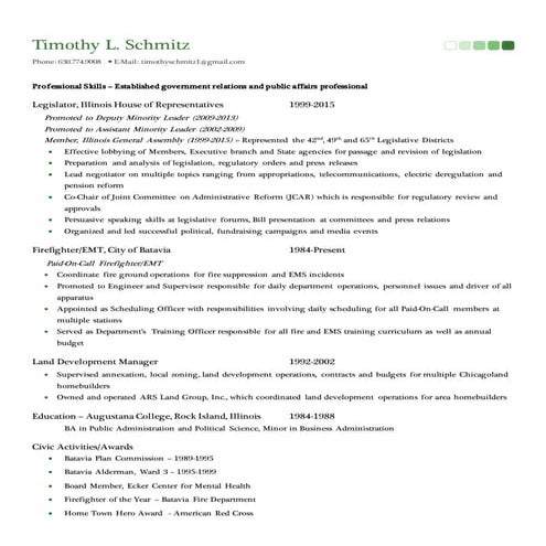 Timothy Schmitz - Resume | DOCX